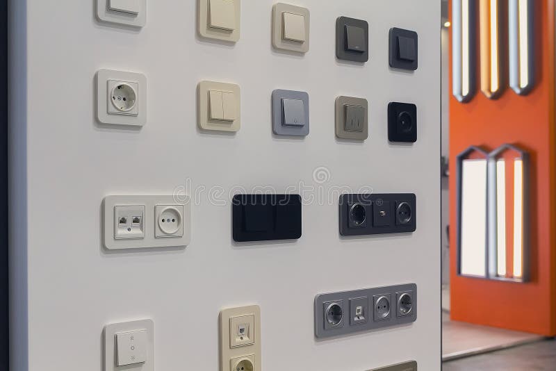 Electrical Household Switches Sockets Stand Store Stock Photos - Free ...