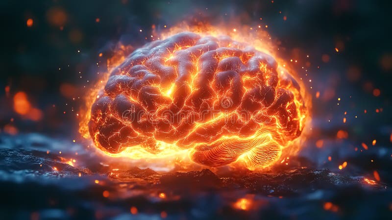 Electrical Impulses Around the Human Brain. Science and Technology ...