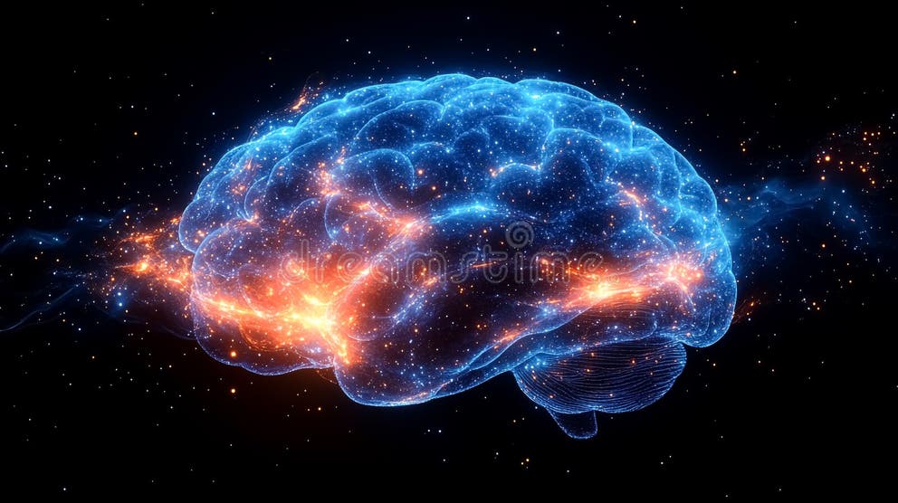 Electrical Impulses Around the Human Brain. Science and Technology ...