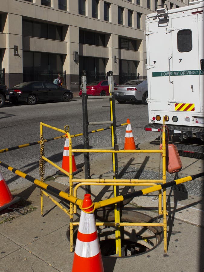 Electrical Infrastructure Repair Work Editorial Stock Photo - Image of ...
