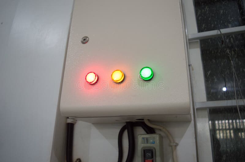 Electrical Installation Box with the Indicator Light on Stock Image ...