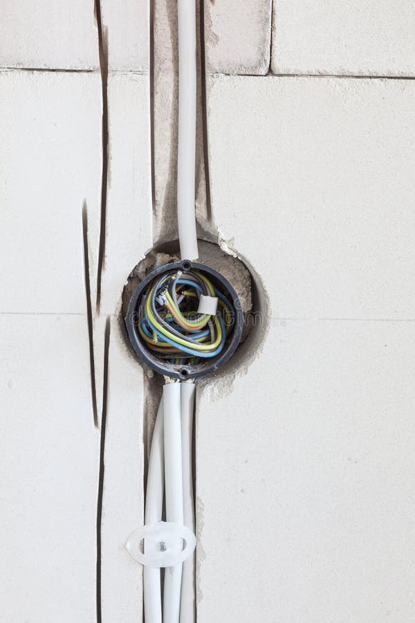 Electrical Installation in a New House Stock Photo - Image of power ...