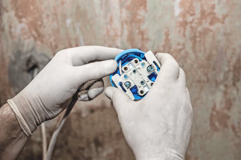Electrical Installation of the Socket. Authentic Renovation in Your Own ...