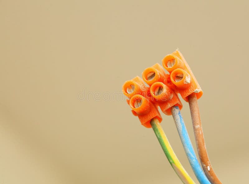 Electrical Installation Terminal Blocks at Construction Site Stock ...