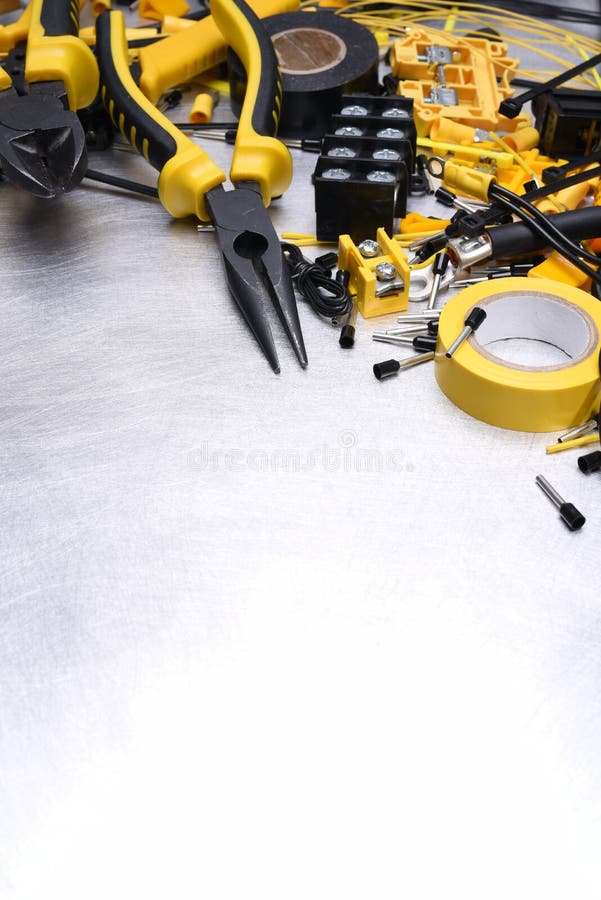 Electrical Installation Tools and Accessories Stock Photo - Image of ...