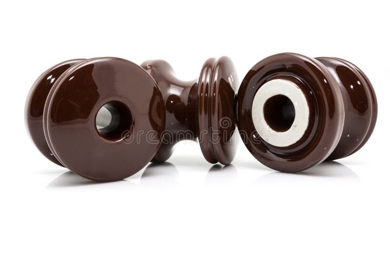 Electrical Insulator on White Background. Stock Photo - Image of steel ...