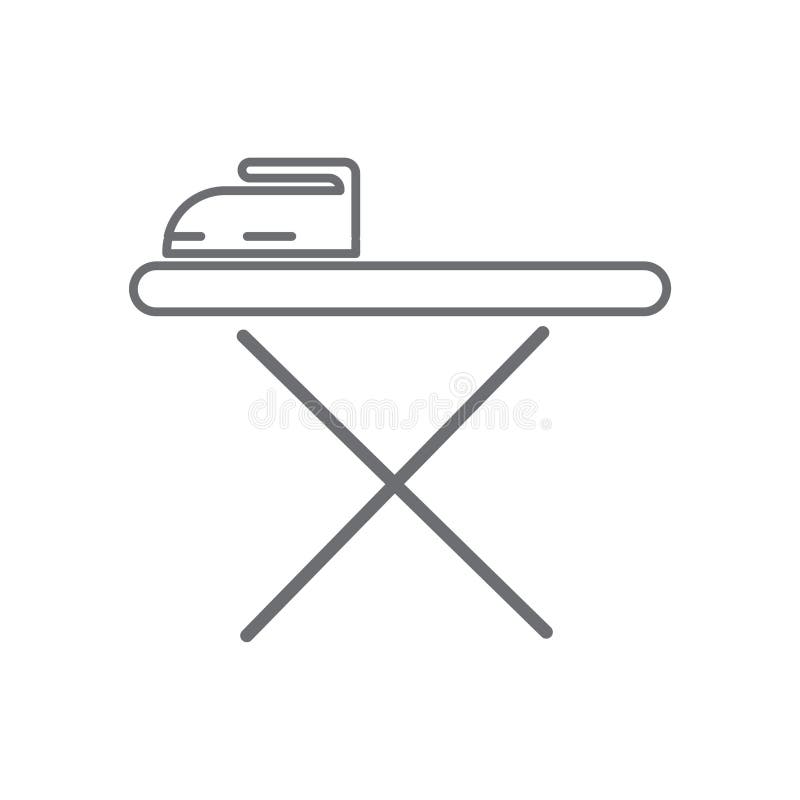Electrical Iron with Ironing Board. Vector Illustration Decorative ...