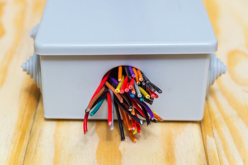 Electrical Junction Box with Cables Wire Used in the Electric ...
