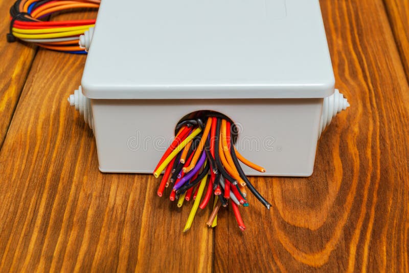 Electrical Junction Box With Cables Wire Used In The Electric ...