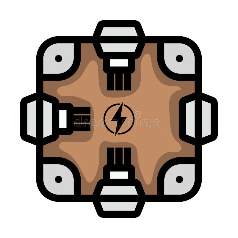 Electrical Junction Box Icon Stock Vector - Illustration of cable ...