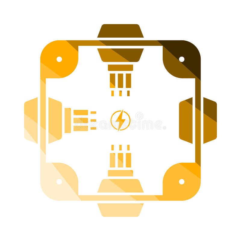 Electrical Junction Box Icon Stock Vector - Illustration of line ...