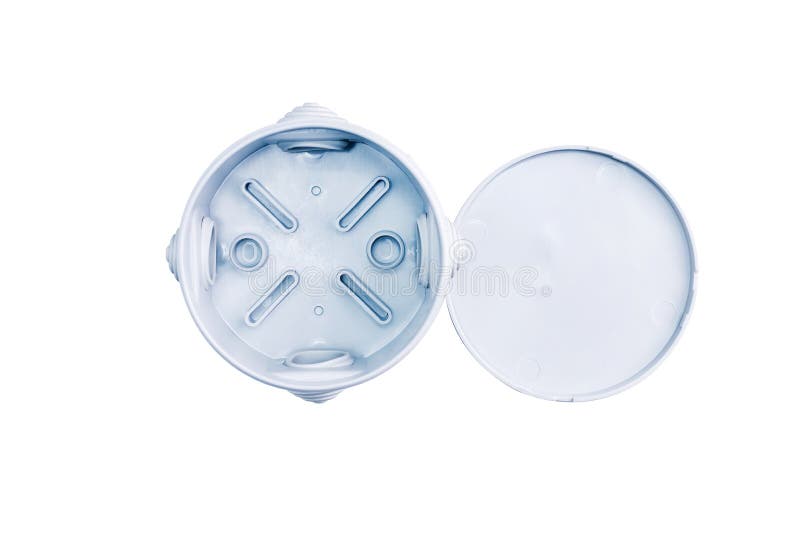 Electrical Junction Box Isolated on White Stock Image - Image of ...