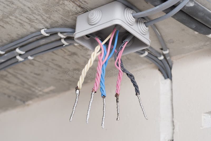 Electrical junction box stock image. Image of supply - 162224393