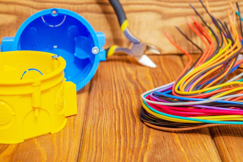 Electrical Junction Boxes with Cable Wire Used in the Electric ...