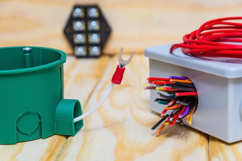 Electrical Junction Boxs with Cables Wire Used in the Electric ...