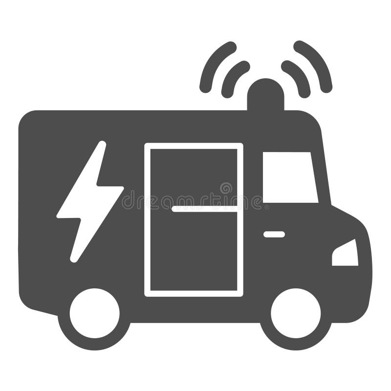 Electrical Laboratory Car Solid Icon, Electrical Service Concept ...