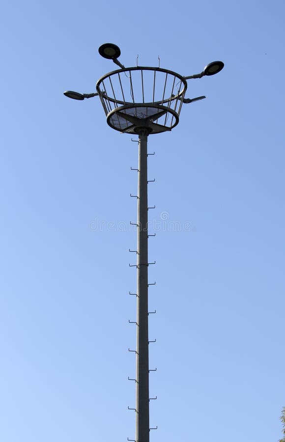 A Electrical Lamp Pole in a Park Stock Photo - Image of pole, fixtures ...