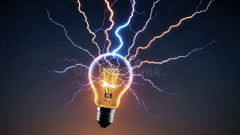 Electrical Light Bulb Voltage Bright Lighting Stock Illustration ...