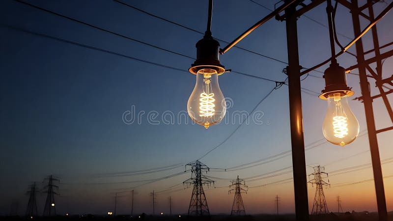 Electrical Light Bulb Voltage Bright Lighting Stock Illustration ...