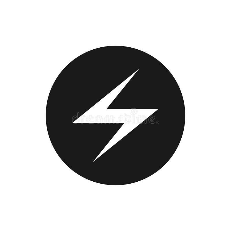 Electrical with Lighting Symbol and Cable Black Vector Icon. Stock ...