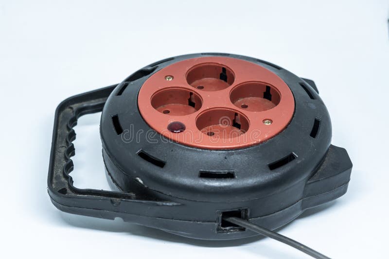 Electrical Long Extension Cable Cord on Reel with Remote Socket Outdoor ...