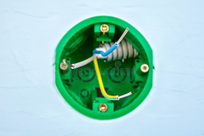 Electrical Maintenance with Round Socket Box Stock Image - Image of ...
