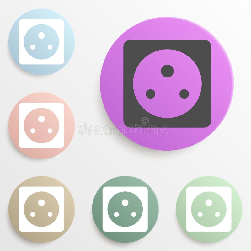 Electrical Marking Badge Color Set. Simple Glyph, Flat Vector Of Web ... Electrical Marking Badge Color Set. Simple Glyph, Flat Vector Of Web ...