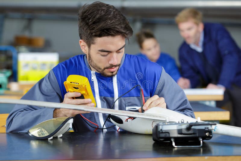 Electrical Model Engineer at Work Stock Image - Image of balance ...