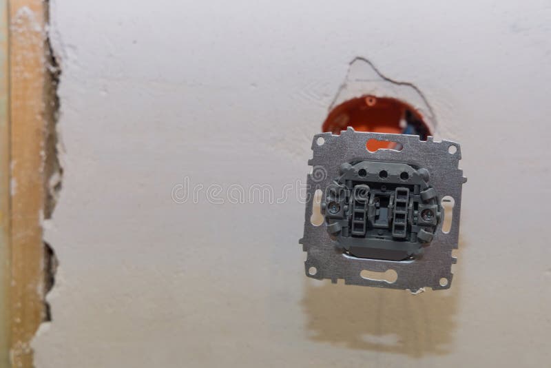 Electrical New Room Switch in a after House Renovation Stock Image ...