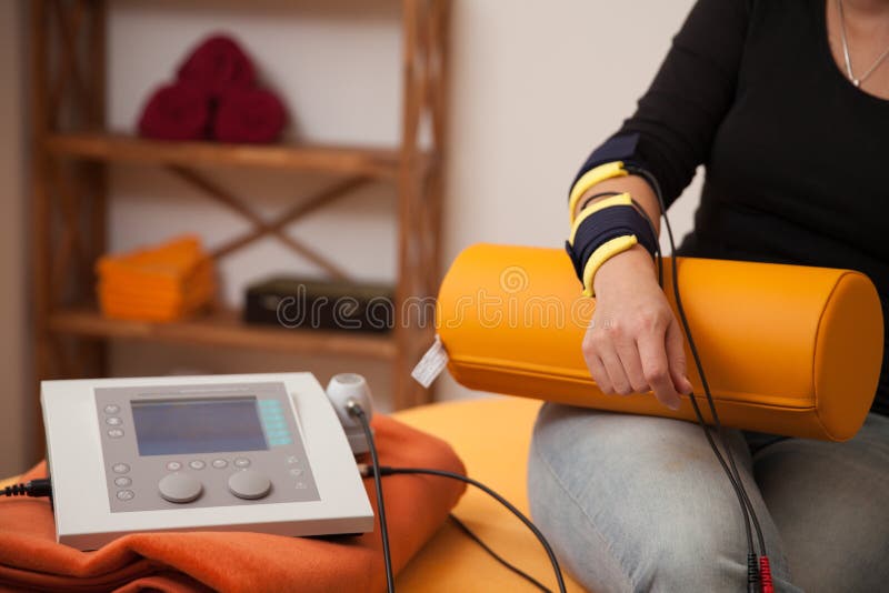 Electrical Muscle Stimulation Stock Photo - Image of fitness, device ...