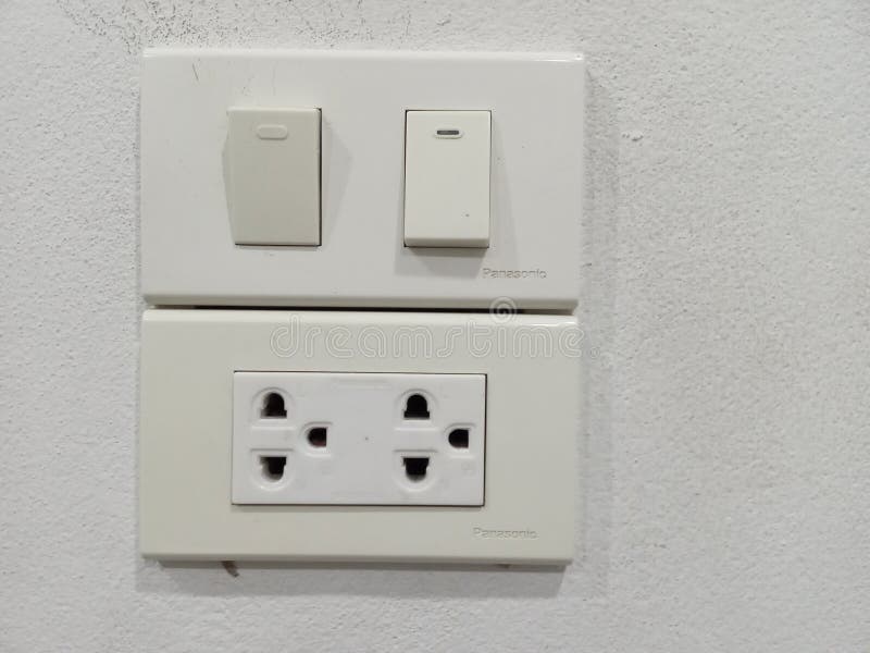 Electrical on-off Switch, Plug, on-off System in the House Stock Photo ...