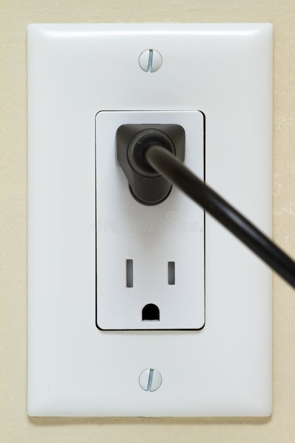 Electrical Outlet with Cable Stock Photo - Image of copy, current: 27323648