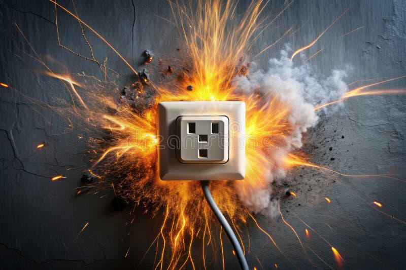 Electrical Outlet Explosion Catastrophic Fire Hazard and Safety Warning ...