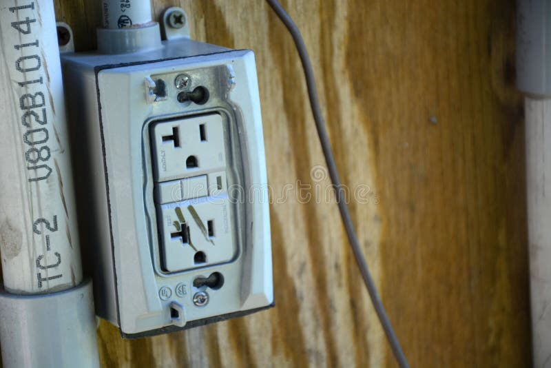 Electrical outlet stock photo. Image of exposed, electricity - 53477388