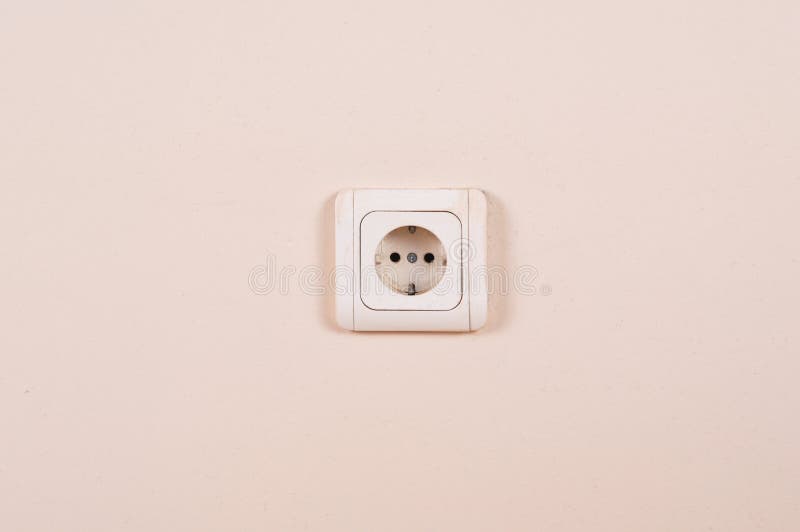 Electrical Outlet, Wall Plug with Copy Space Stock Image - Image of ...