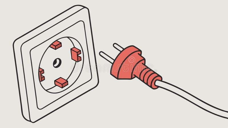 Electrical Outlet with Plug, Power Connection Energy Source, Vector ...