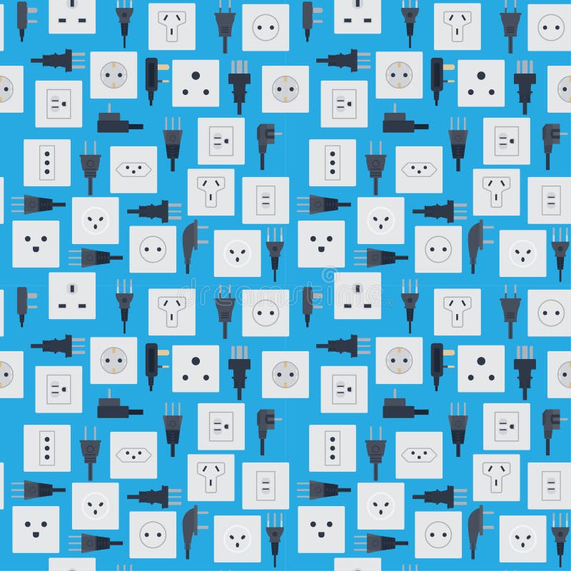 Electrical Outlet Plug Vector Illustration. Stock Vector - Illustration ...