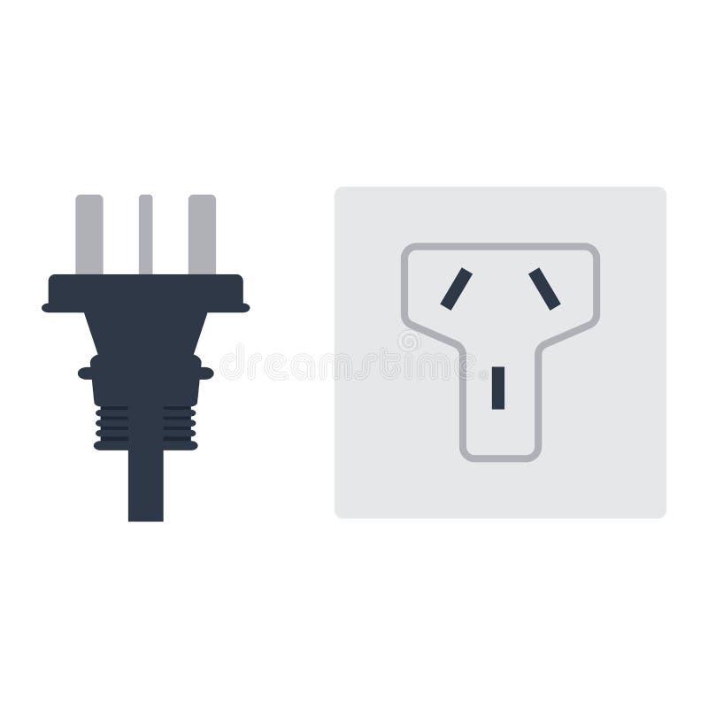 Electric Outlet Vector Illustration Energy Socket Electrical Outlets ...