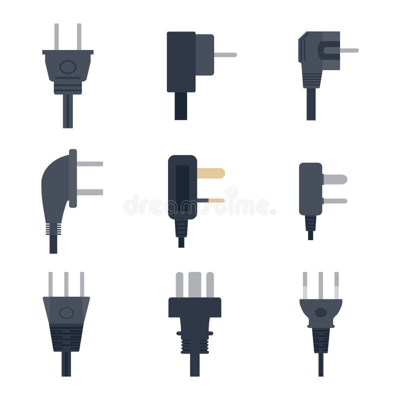 Electrical Outlet Plug Vector Illustration. Stock Vector - Illustration ...