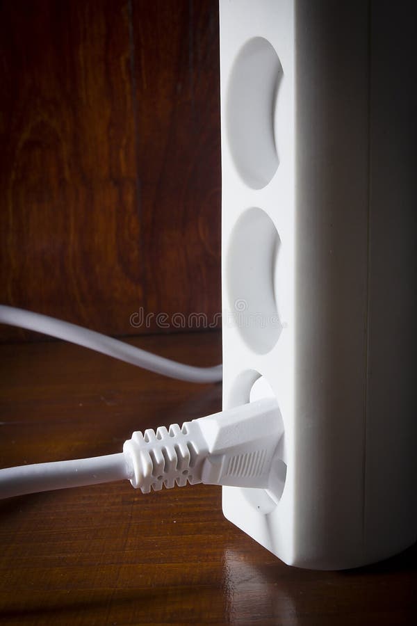 Electrical Outlet with Plug Stock Photo - Image of floor, wall: 171743842