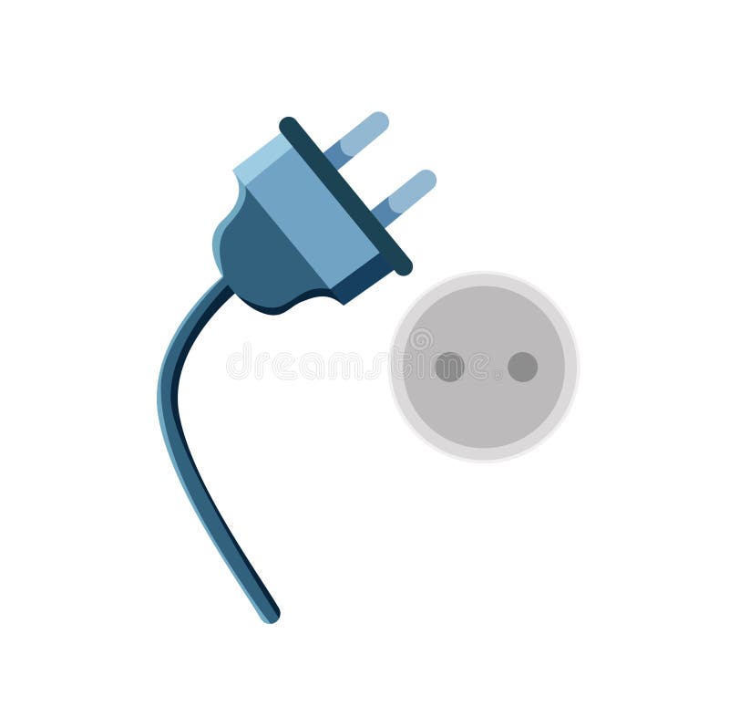 Electrical Outlet and Plugs Vector Illustration Stock Vector ...