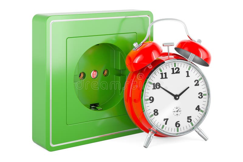 Electrical Outlet, Socket with Shield. 3D Rendering Stock Illustration ...