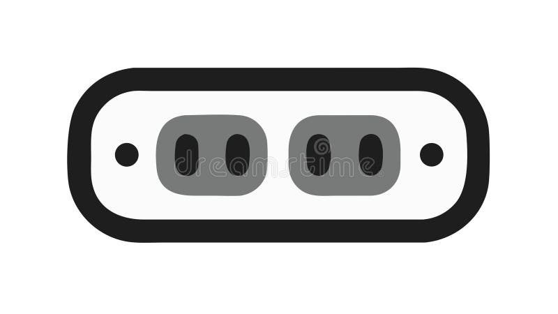 Electrical Outlet Socket Outline Vector Icon, Vector Design Generative ...