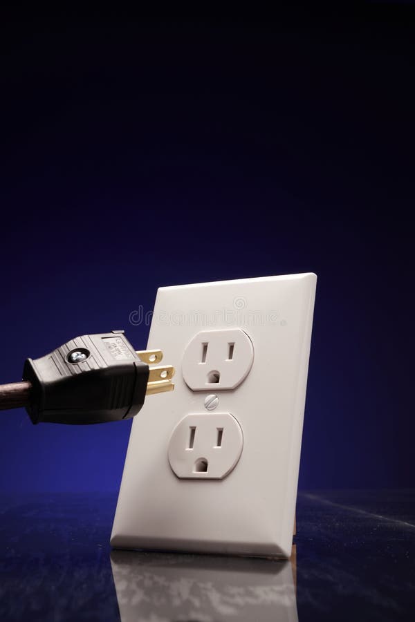 Electrical Outlet and Three Prong Plug Stock Photo - Image of ...