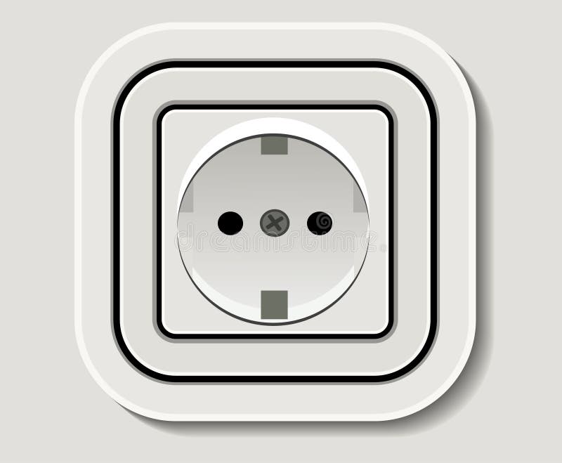 Electrical outlet stock vector. Illustration of electricity - 25175624