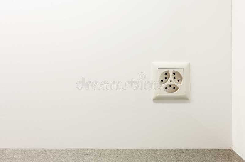 Electrical Outlet on a Wall Stock Image - Image of space, insert: 29825441