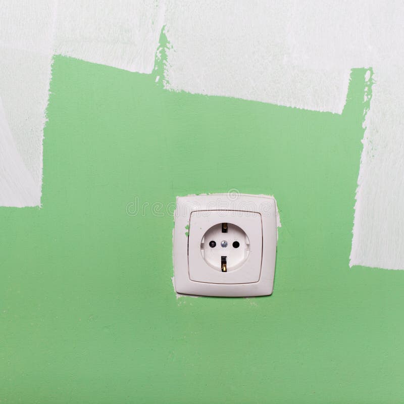 Electrical outlet on wall stock image. Image of voltage - 37909621