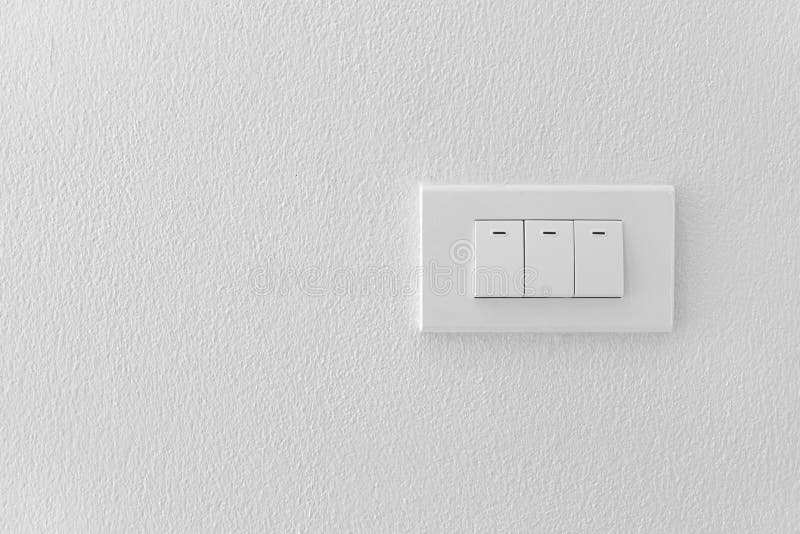 Electrical Outlet on Wall Loft Style, Power Plug on White Concrete Wall ...