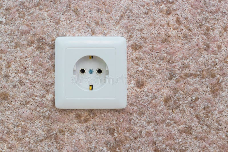 An Electrical Outlet on the Wall in the Office or Apartment. Stock ...