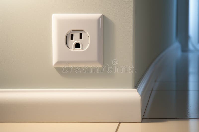 Electrical Outlet on the Wall in the Room. 3d Rendering, Electrical ...